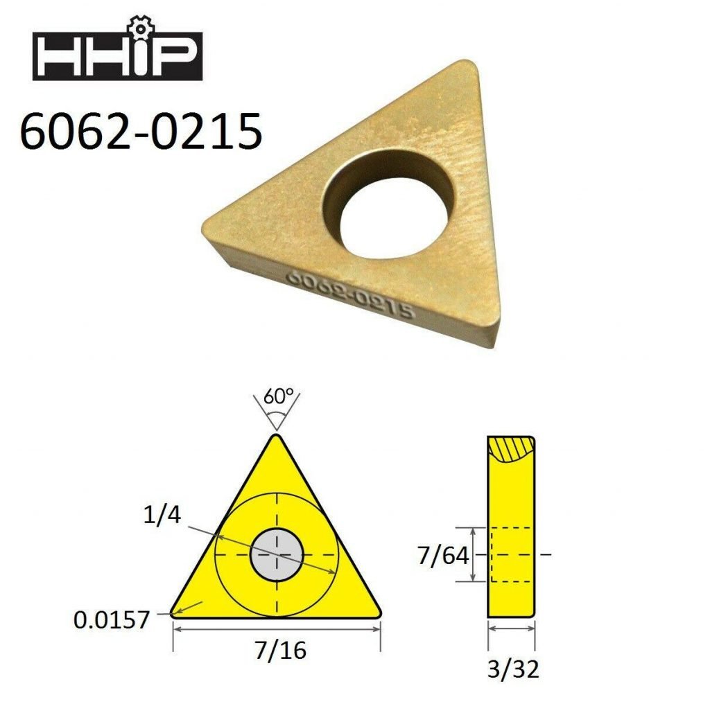 TDEX 21.5 TIN COATED CARBIDE INSERT (6062-0215)