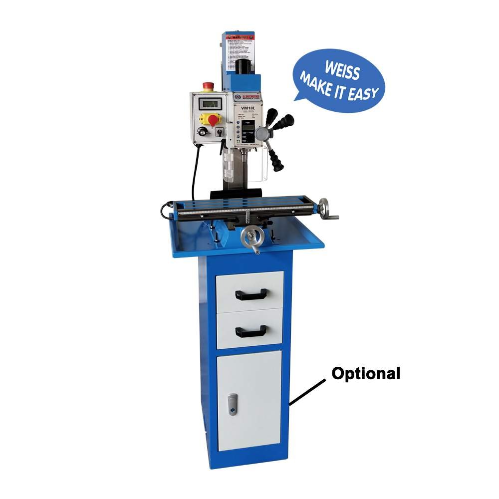 VM18L Weiss Bench Milling Drilling Metal Machine 20" x 5-1/2" 1HP ...