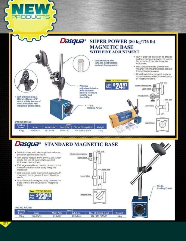 Dasqua Super Power Magnetic Base Precision with Finesse Adjustment